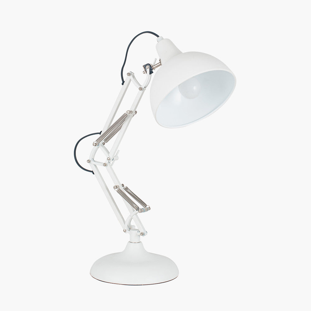 Alonzo Matt White Angled Task Table Lamp – Galaxy Lighting